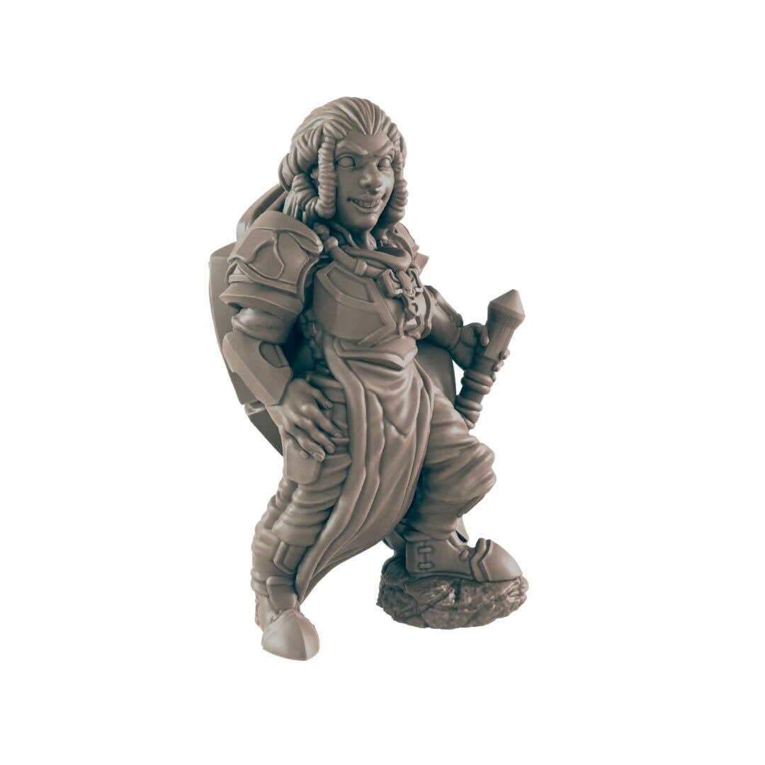 Cleric, Dwarf Female - 3d Printed Miniature Sculpted by EC3D - Etsy