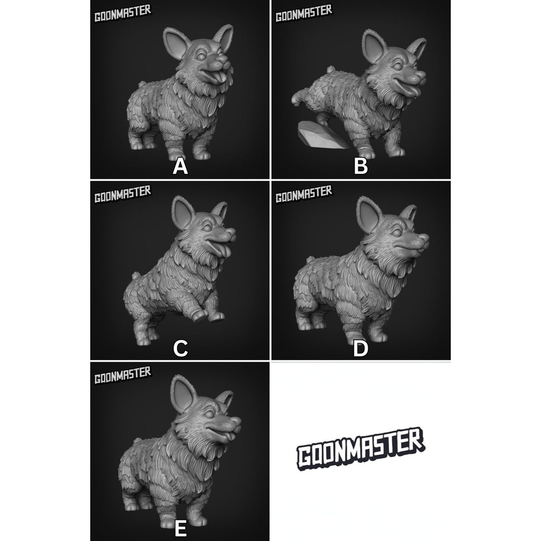 Corgi 3d Printed Miniature by Goon Master Games - Etsy