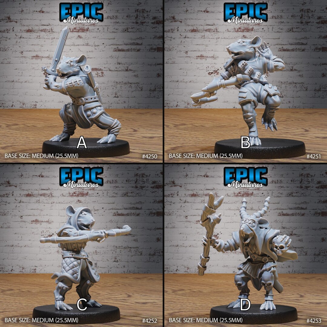 Ratfolk Tribe 3d Printed by Epic Miniatures - Etsy