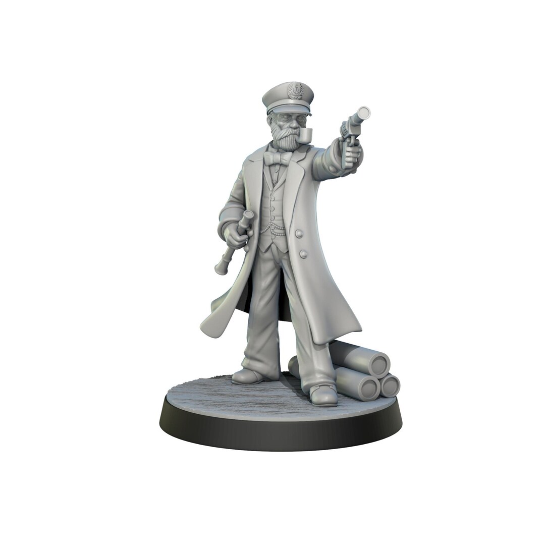 Riverboat Pilot - 3d Printed Miniature Sculpted by Cosmondo - Etsy