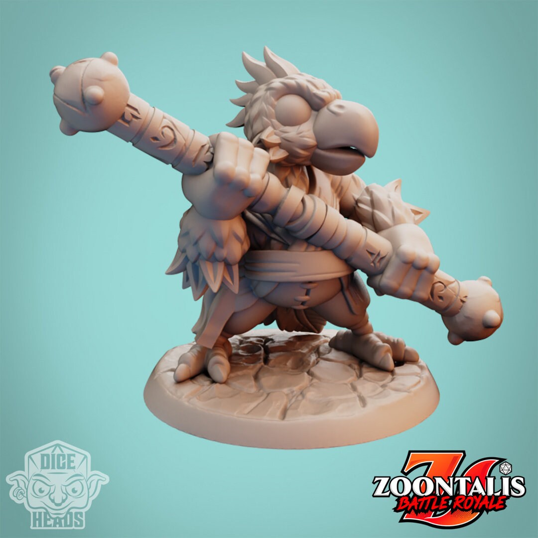 Parrot Fighter Monk 3d Printed Miniatures Sculpted by Dice Heads - Etsy