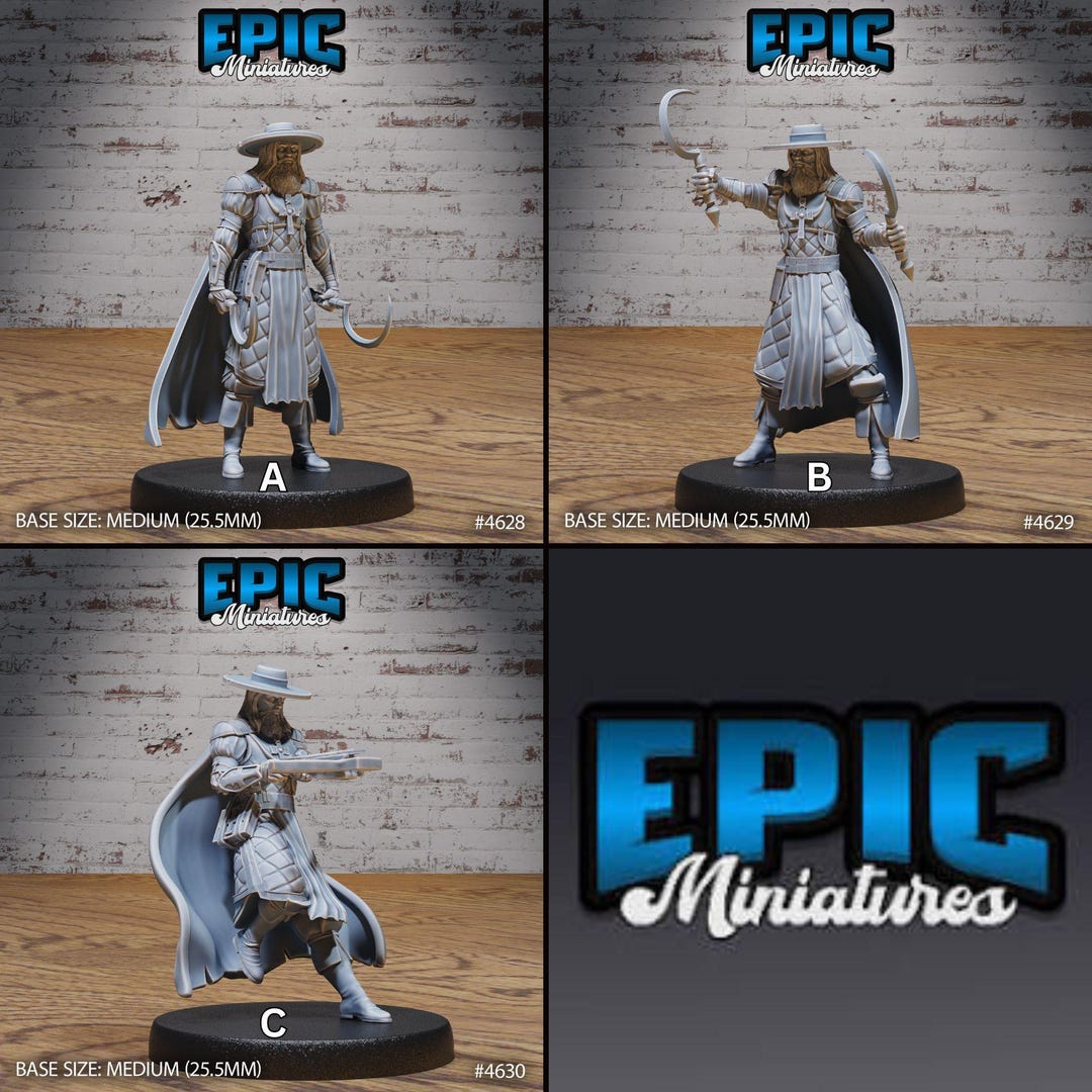 Monster Hunter Van Helsing 3d Printed Miniature Sculpted by Epic ...