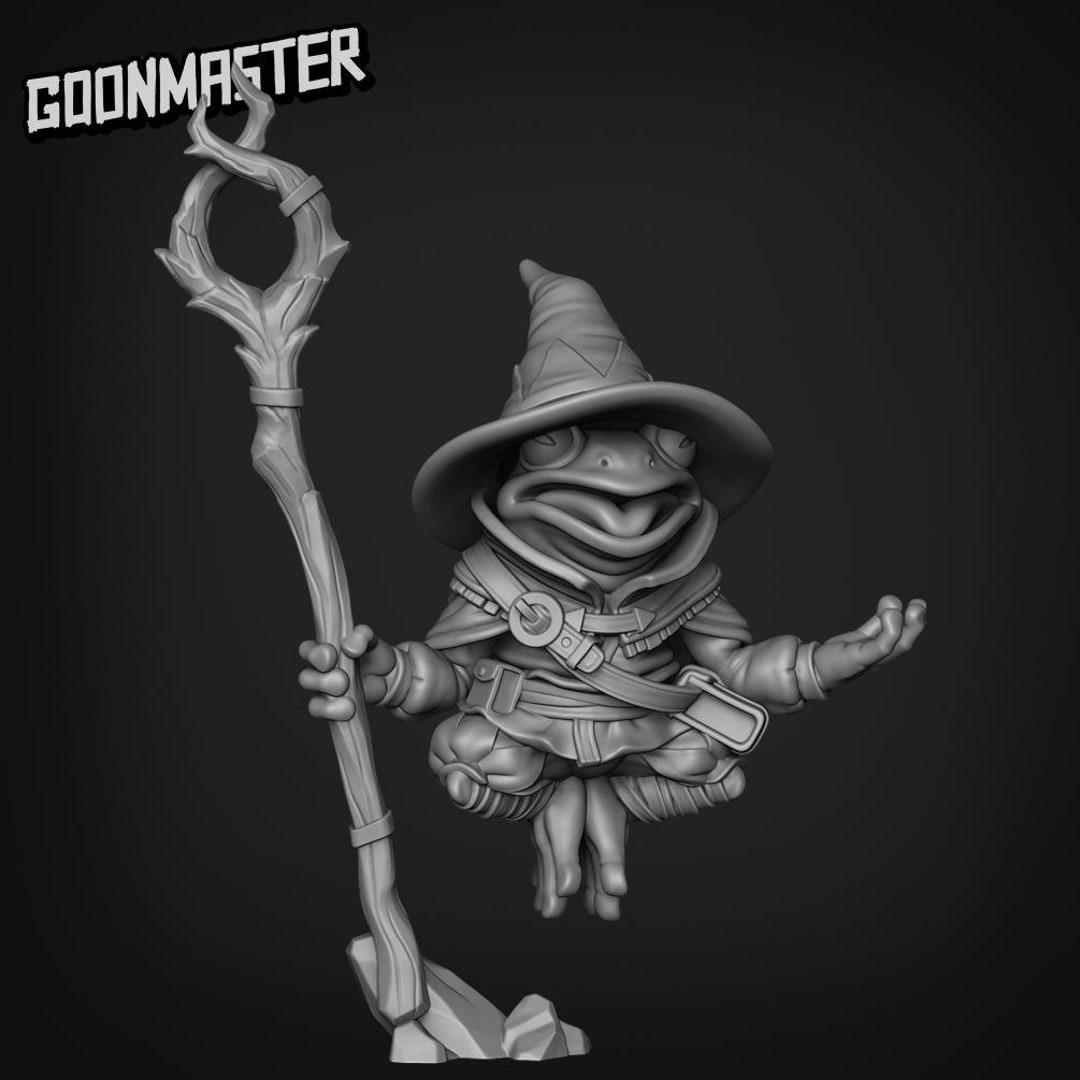 Frog Wizard - 3d Printed Miniature by Goon Master Games - Etsy