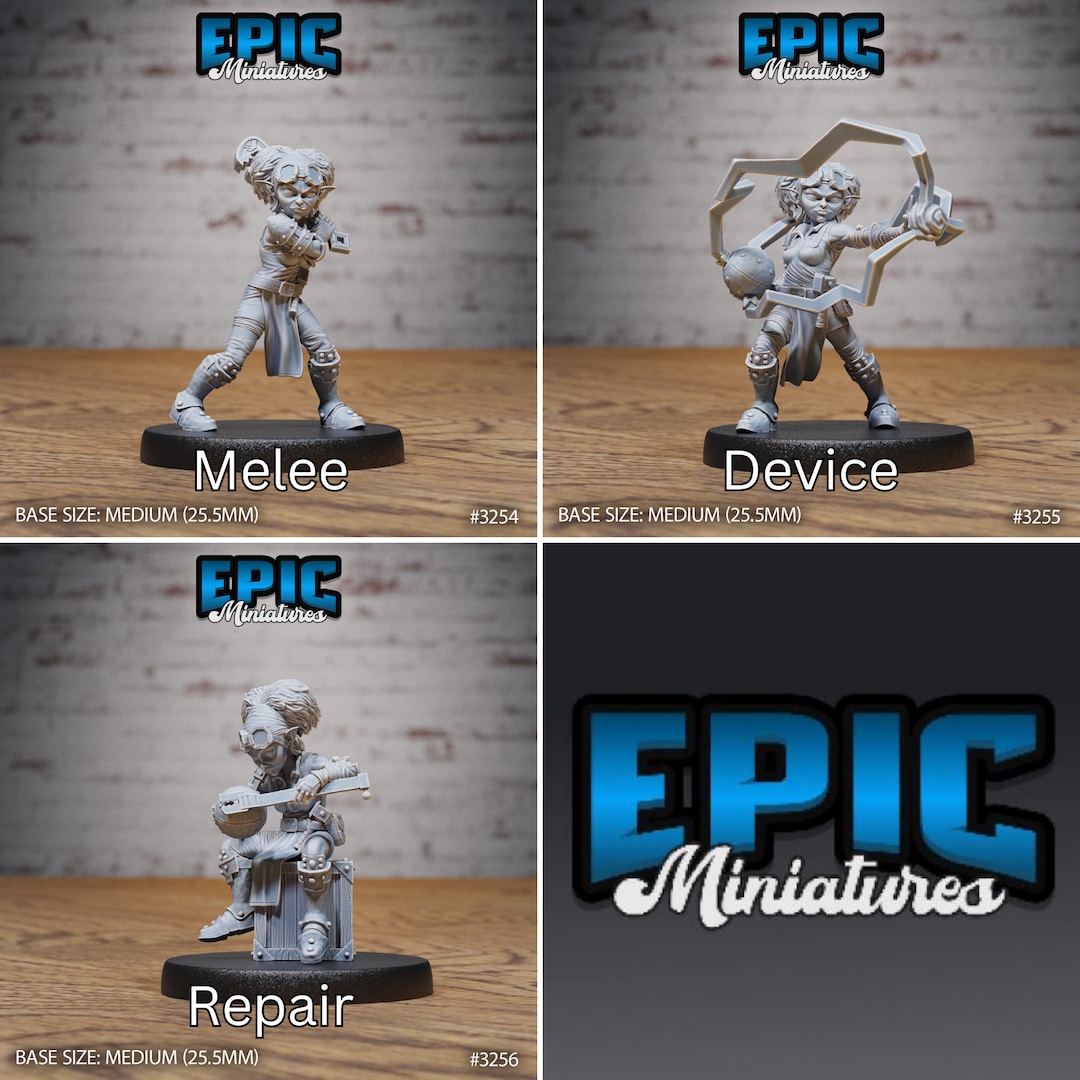 Gnome Tinkerer Female / Halfling Steampunk Mechanic 3d Printed ...