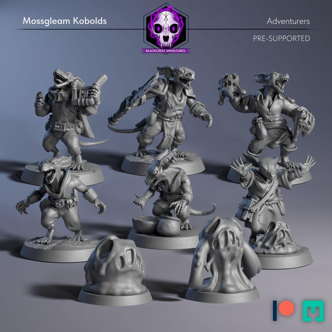 Mossgleam Kobolds - 3d Printed Miniature by Blackcrest Miniatures - Etsy