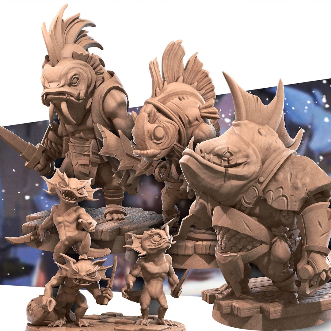 Locathah Bandit - 3d Printed Miniature by Bite the Bullet - Etsy