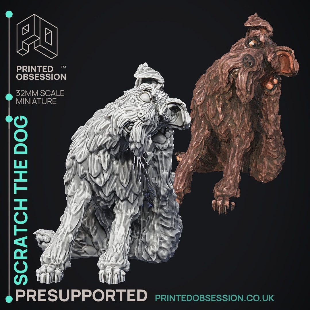 Scratch the Dog 3d Printed Miniature by Printed Obsession - Etsy