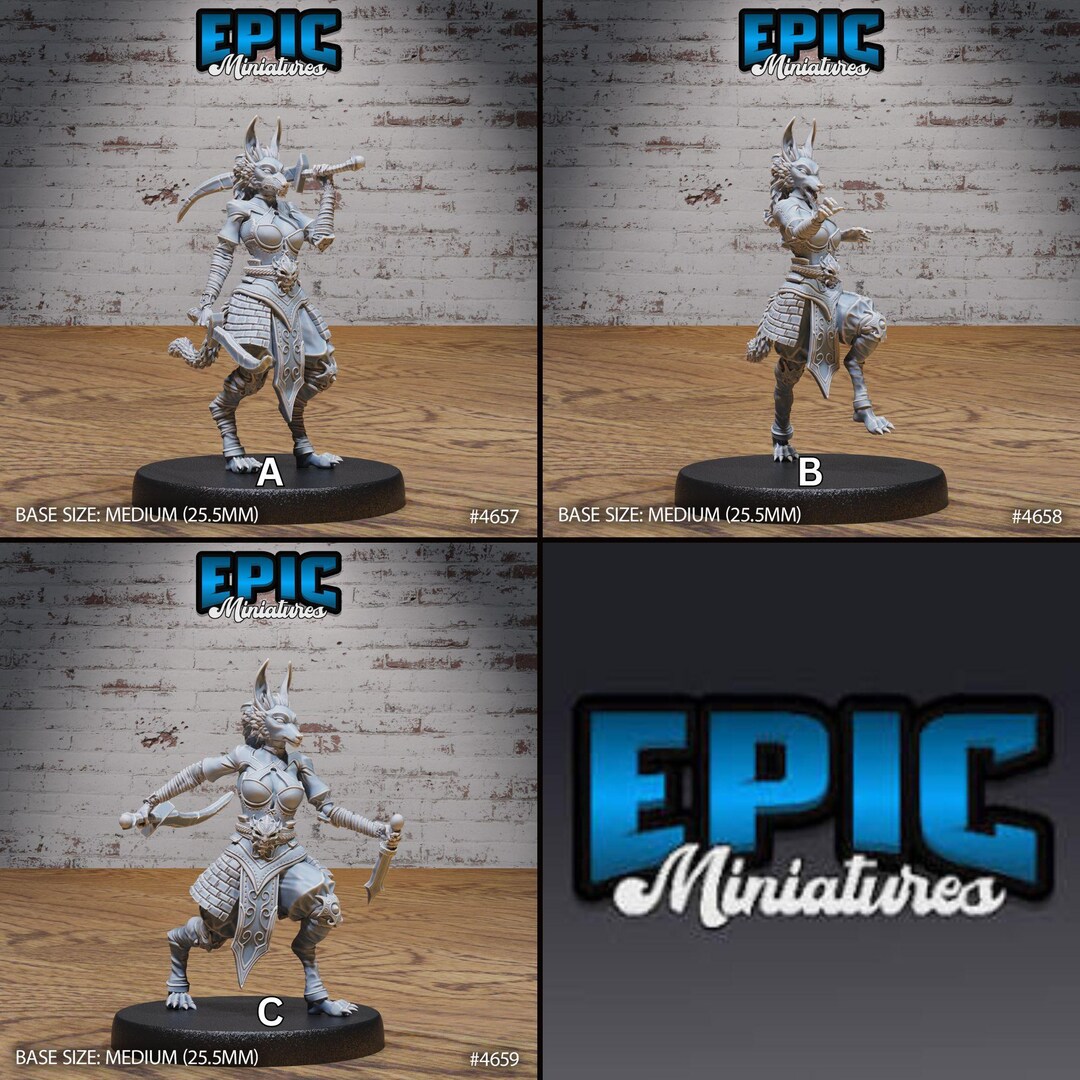 Jackalwere Female 3d Printed Miniature Sculpted by Epic Miniatures - Etsy