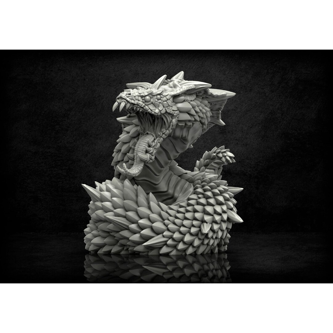 Ancient Basilisk 3d Printed Miniature by Adaevy Creations - Etsy