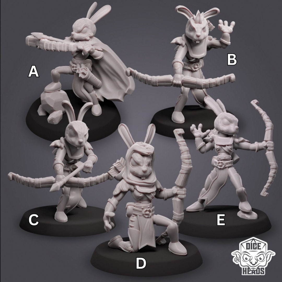 Rabbit Rangers - 3d Printed Miniature by Diceheads - Etsy