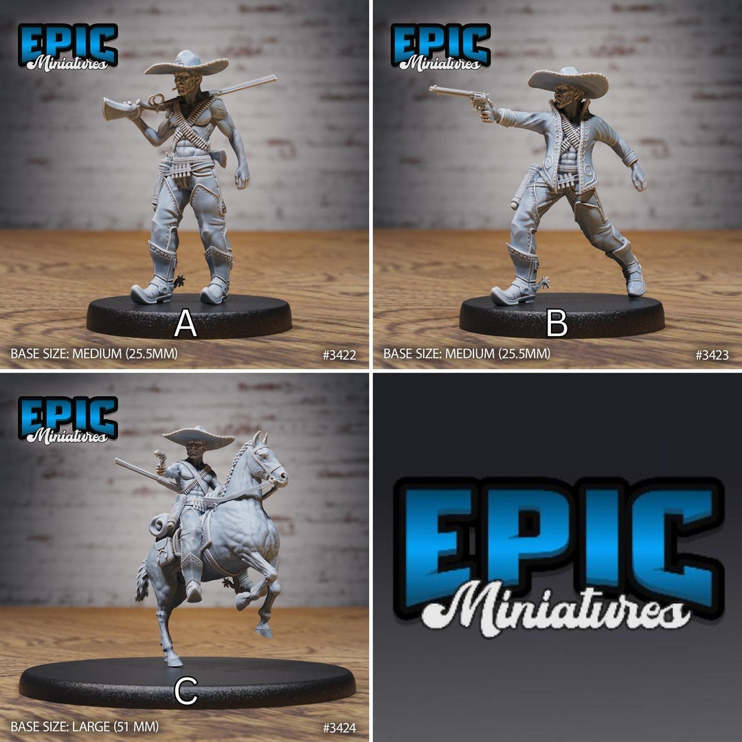 Wild West Bandit 3d Printed by Epic Miniatures - Etsy