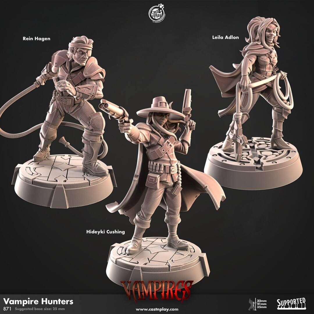 Vampire Hunters - Vampires - 3d Printed Miniature by Cast N Play - Etsy