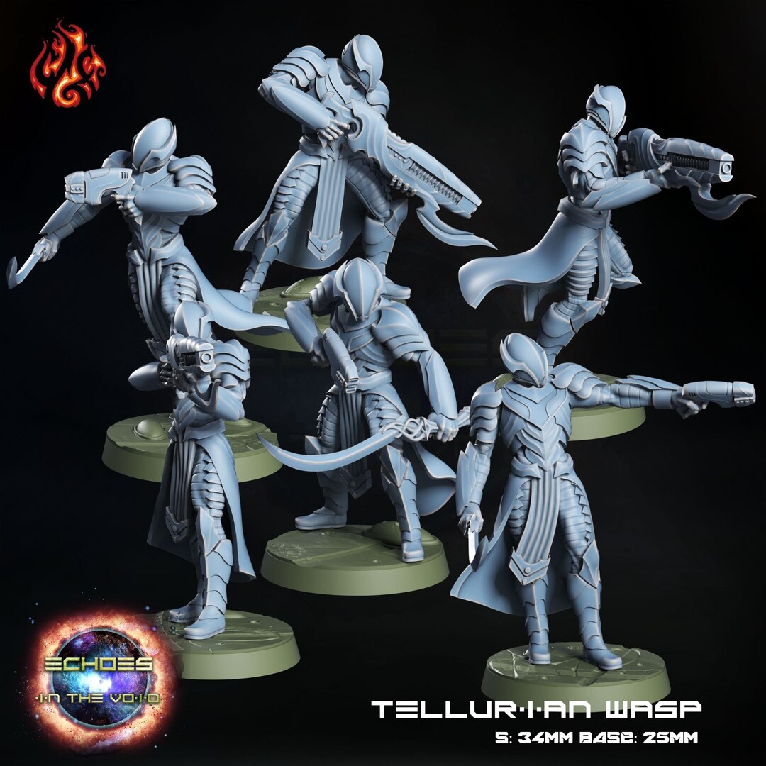 Tellurian Wasps - 3d Printed Miniature by Crippled God Foundry - Etsy
