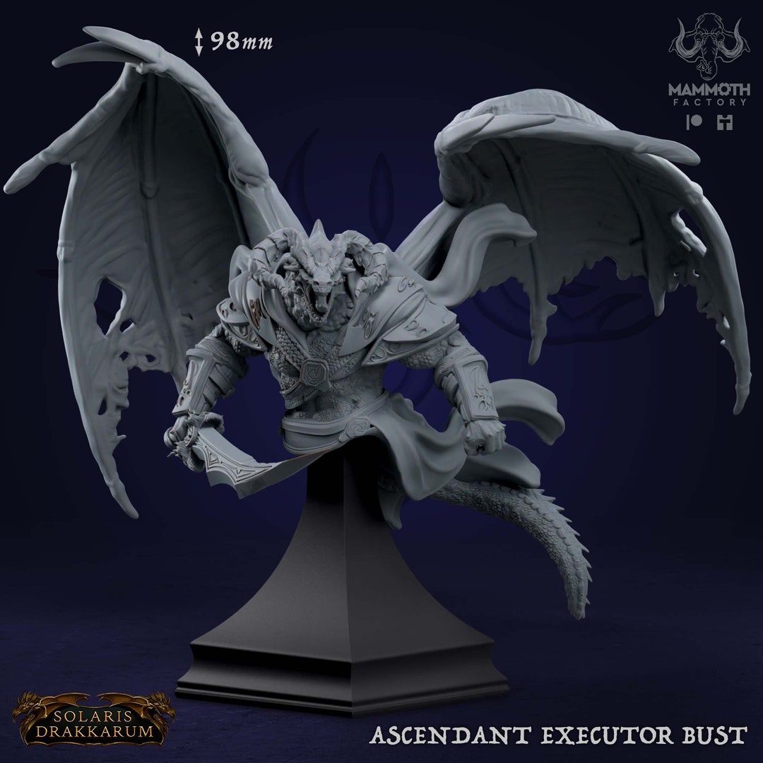 Ascendant Executor Bust - 3d Printed Miniature by Mammoth Factory - Etsy