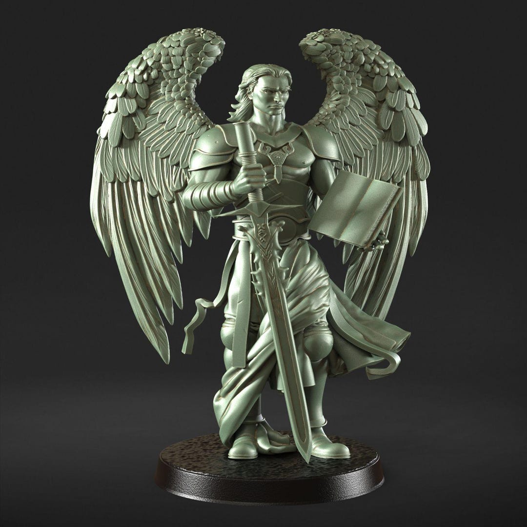 Gabriel, Archangel Angelis 3d Printed Miniature Sculpted by RN Estudio ...
