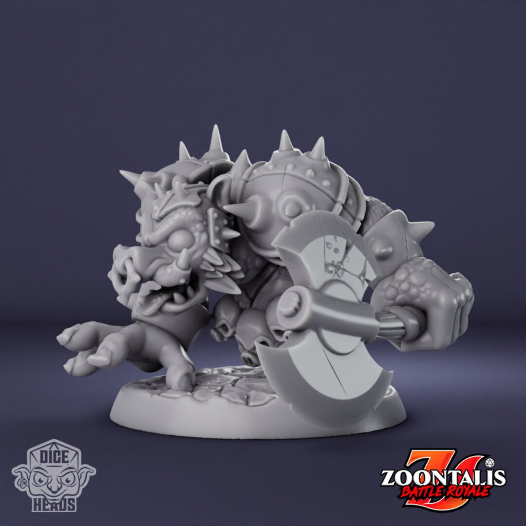 Tuskor Ogre 3d Printed Miniatures Sculpted by Dice Heads - Etsy