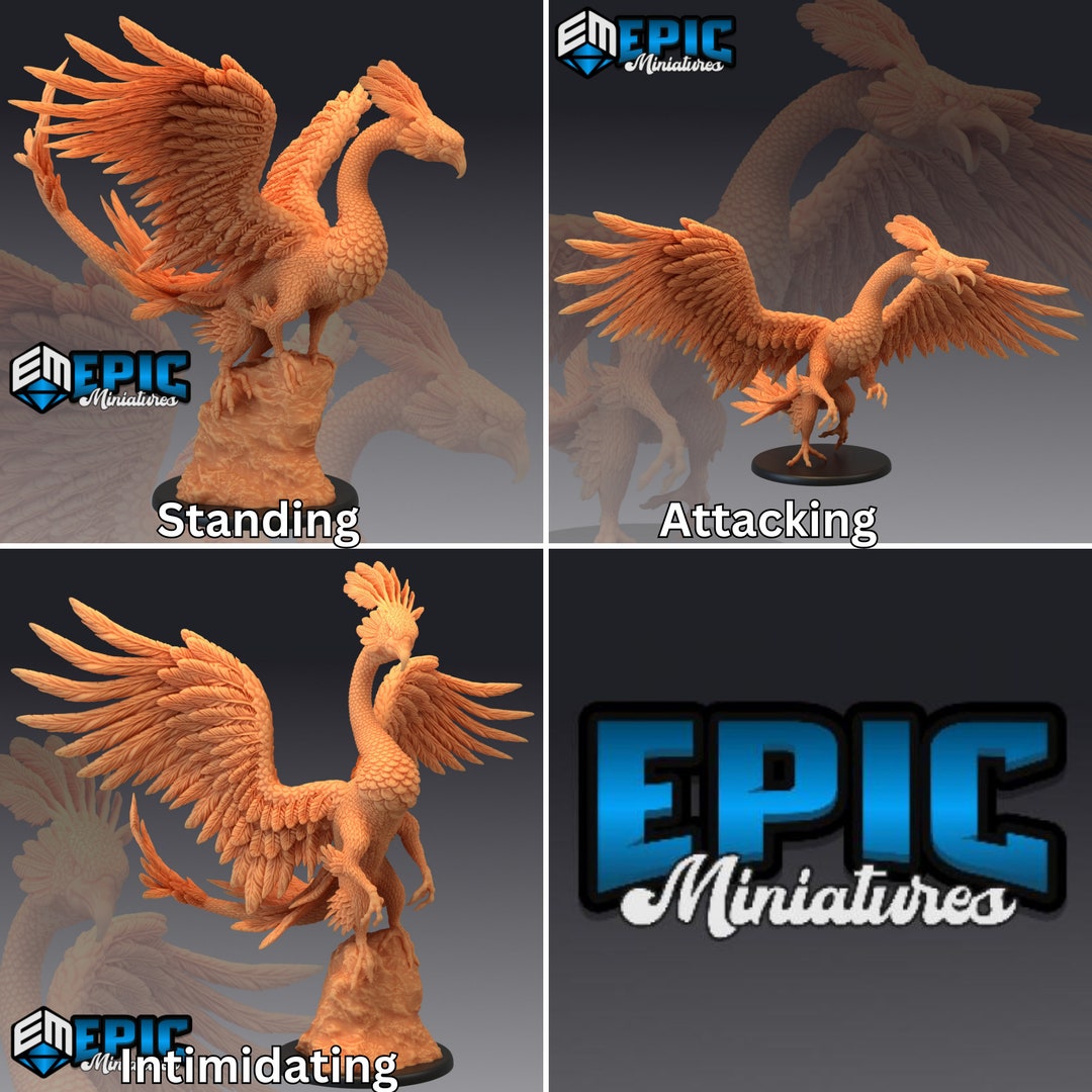 Peacock Griffin / Exotic Gryphon 3d Printed Miniatures Sculpted by Epic ...