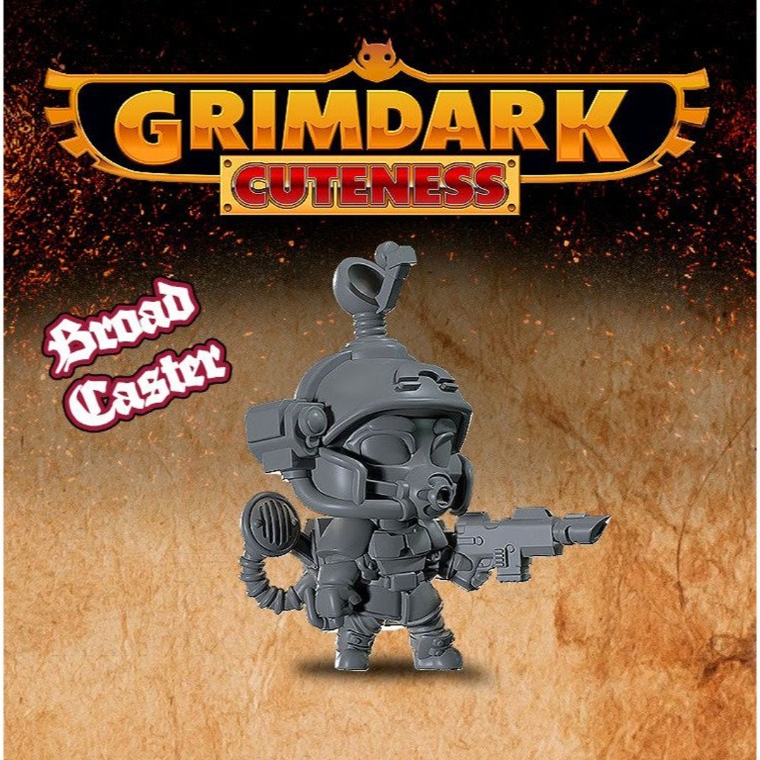 Broad Caster - 3d Printed Grimdark Cuteness Chibi Miniature - Etsy