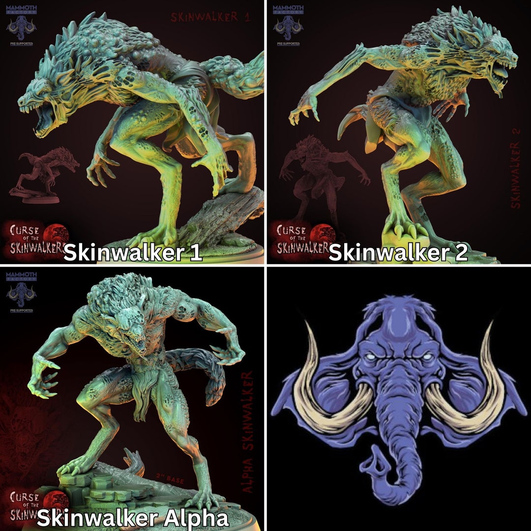 Skinwalkers - 3d Printed Miniature by Mammoth Factory - Etsy