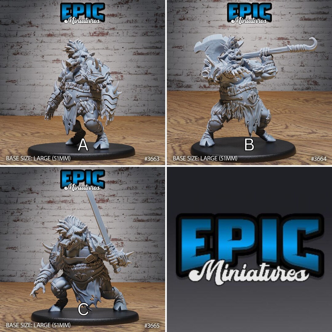 Boar Folk Outlaw 3d Printed by Epic Miniatures - Etsy