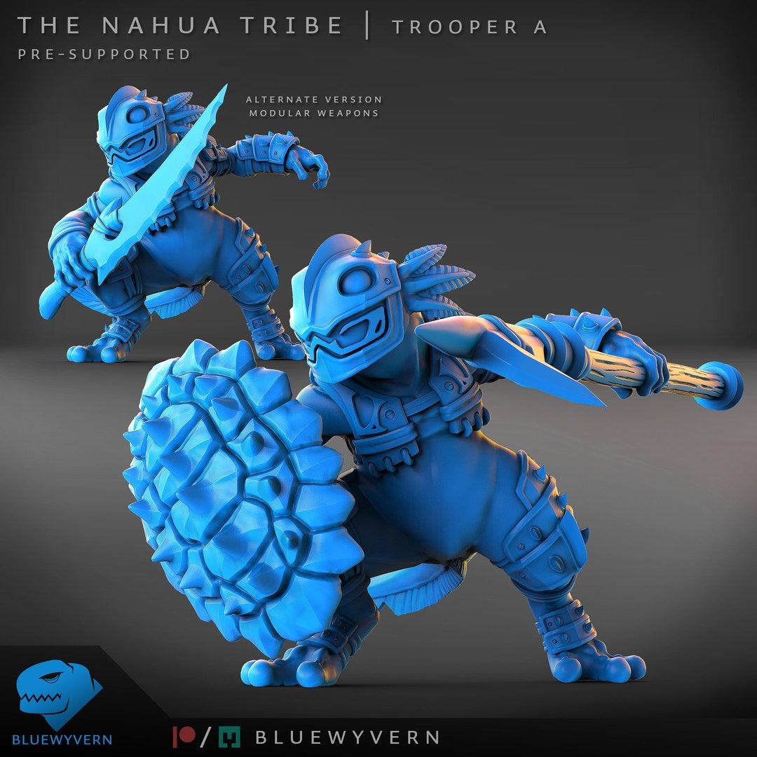 Nahua Troopers Nahua Axolotl Tribe 3d Printed Miniature by - Etsy
