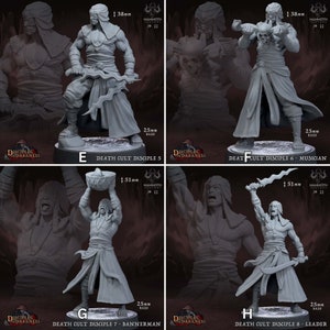 Death Cult Disciple - 3d Printed Miniature by Mammoth Factory - Etsy