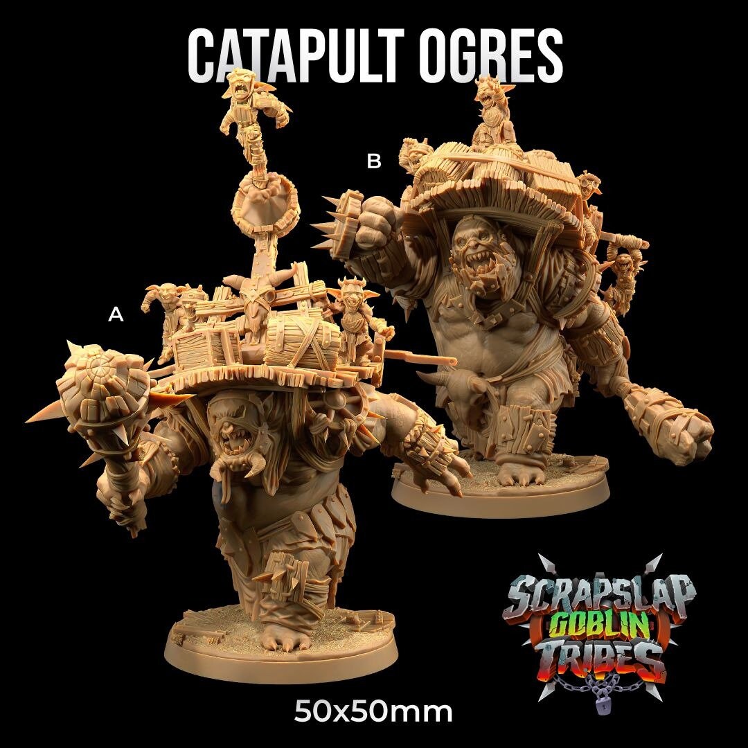 Catapult Ogres - 3d Printed Miniature by Dragon Trappers Lodge - Etsy