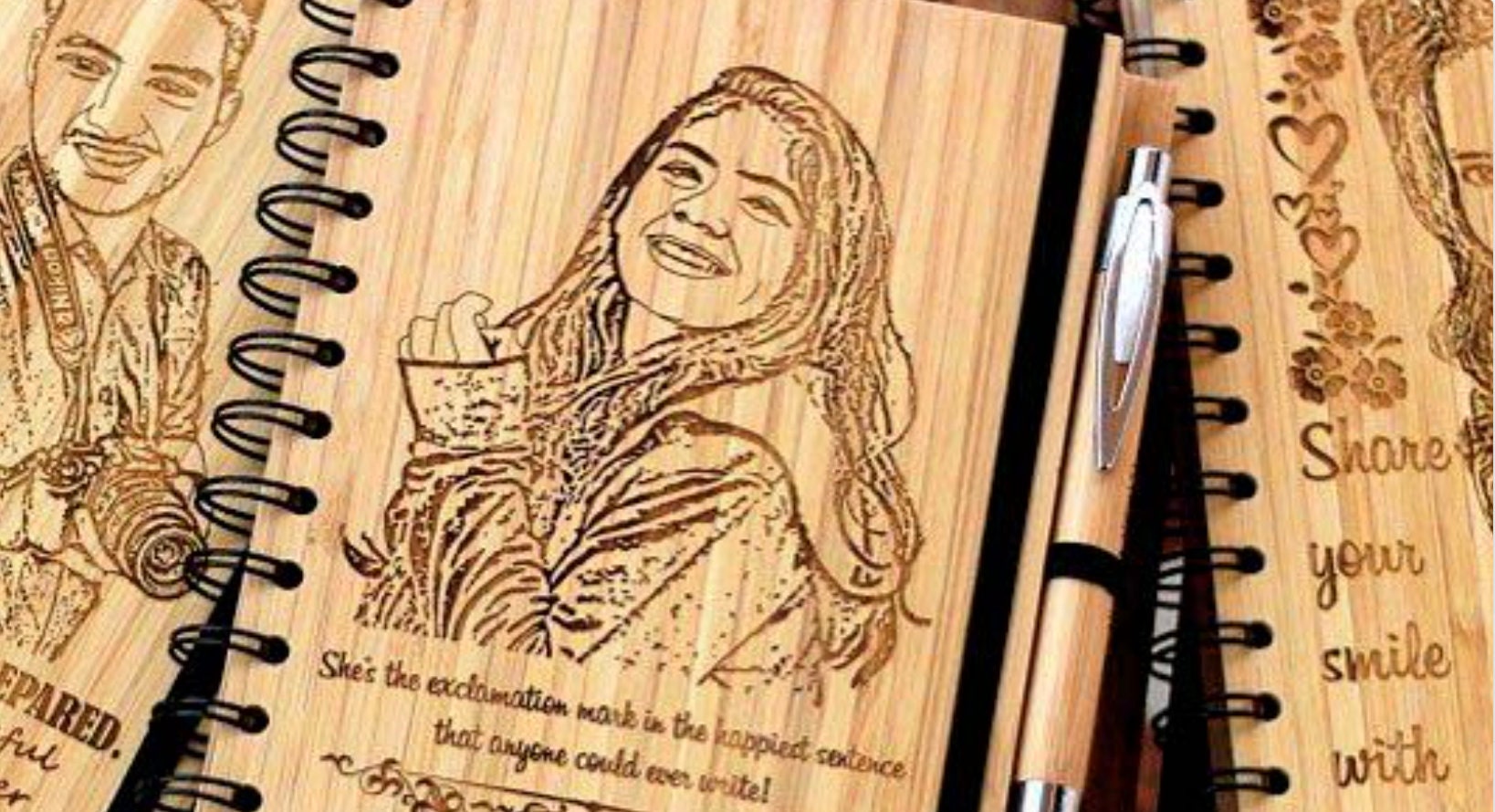 Wooden Diary With Custom Name & Picture Engraved - Etsy