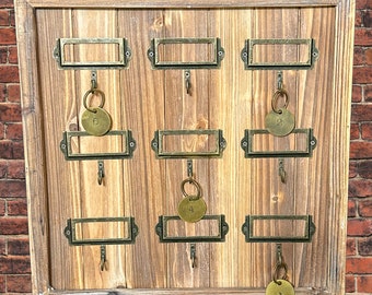 Reclaimed Wood 20 Hook Large Key Rack Holder Wall Hanging - Etsy