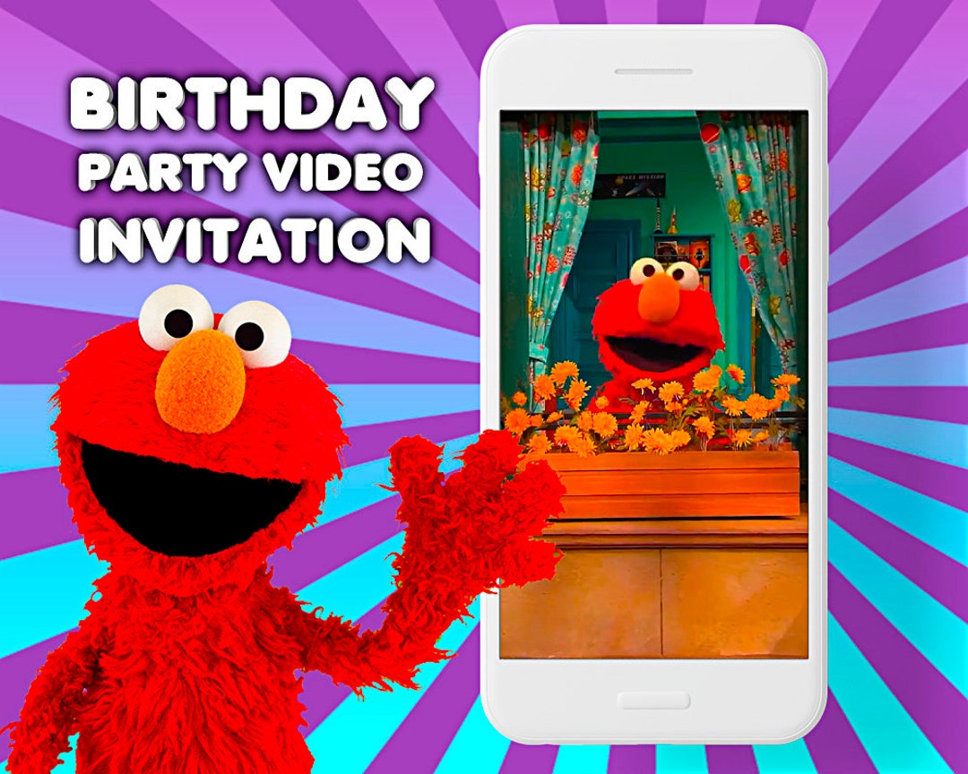 Elmos World Birthday Party Video Invitation Elmo World - Etsy