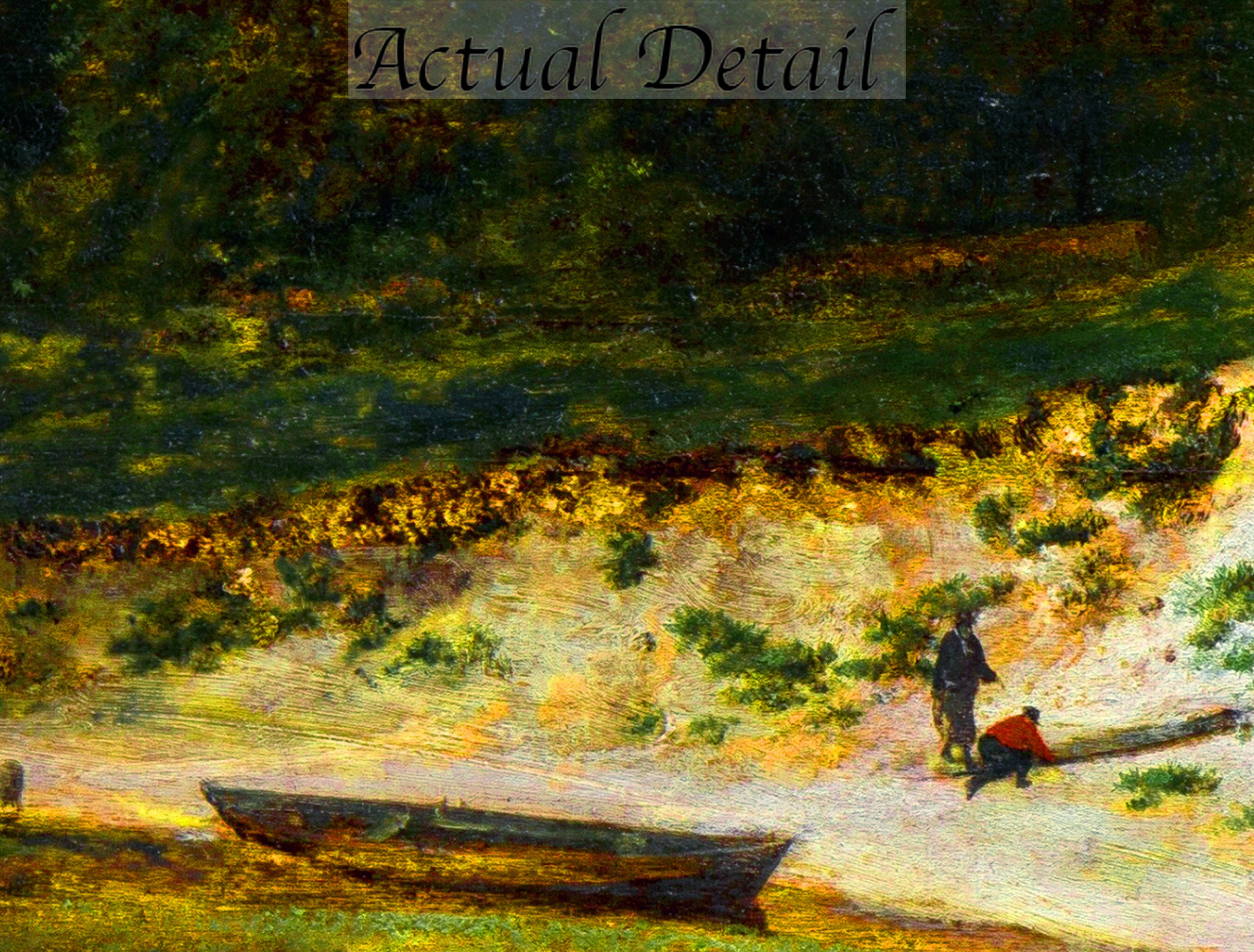 Riverbed With Sandy Beach and Cliff | Oil on Canvas | Painting ...