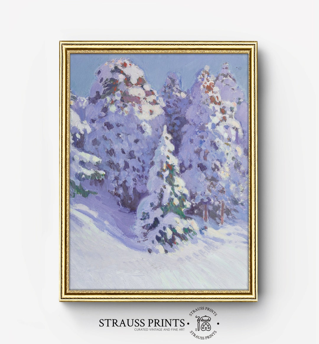 Early Spring Melt | Oil on Canvas | Nature Painting | Pines With Snow ...