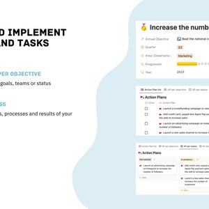 OKR Notion Template - Objectives and Key Results & Project Management - Etsy