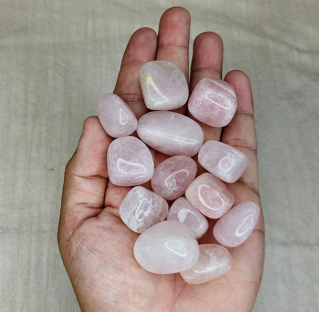 Rose Quartz Tumbled Multiple Sizes Tumbled Rose Quartz Polished Stones ...