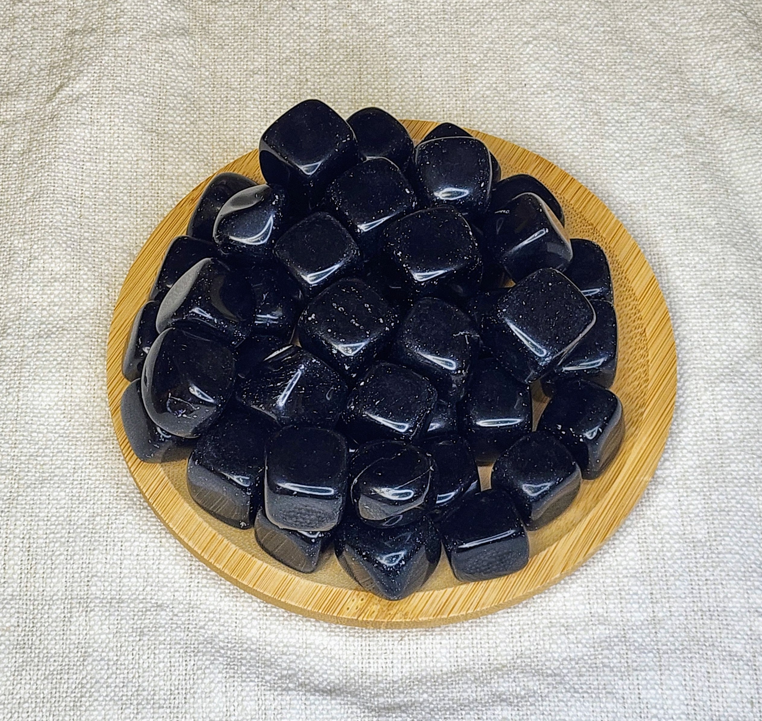 Natural Smooth Black Obsidian Cube - Block Negativity - Smooth Black ...