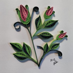 Pink Rose Buds-quilling Art - Etsy
