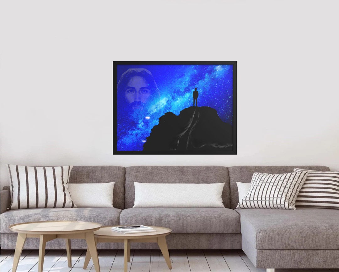 Where I Find God Christian Painting Framed Poster Jesus - Etsy