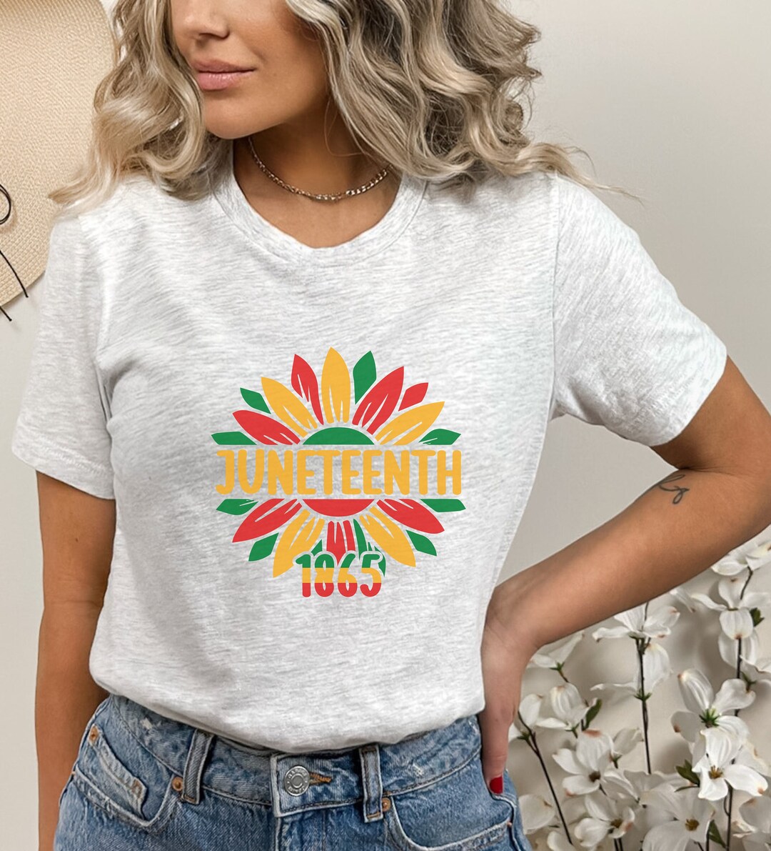 Floral Juneteenth 1865 Gift Shirt Him Her Kids, Trendy Emancipation ...