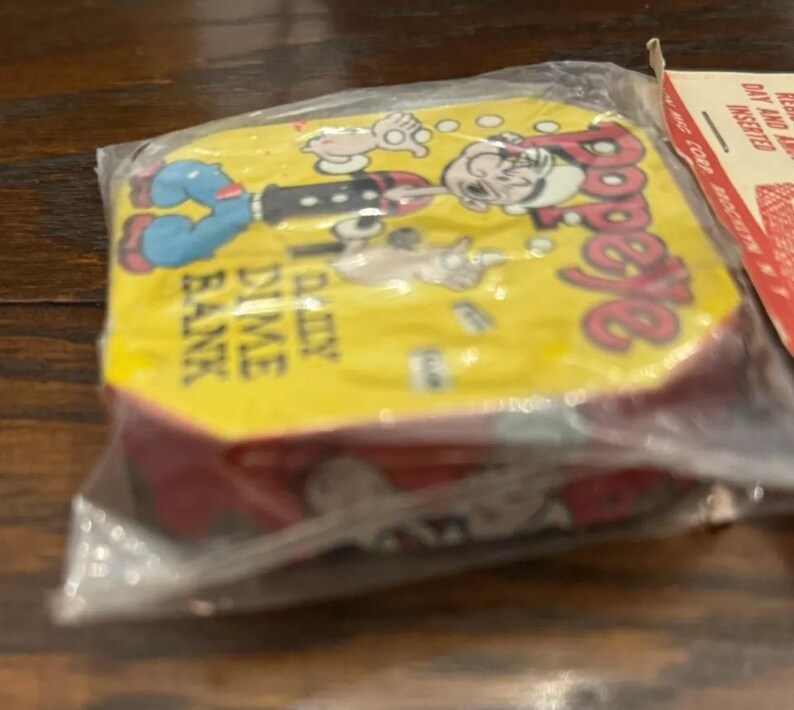 New old Stock Popeye Daily Dime Bank original Packaging - Etsy