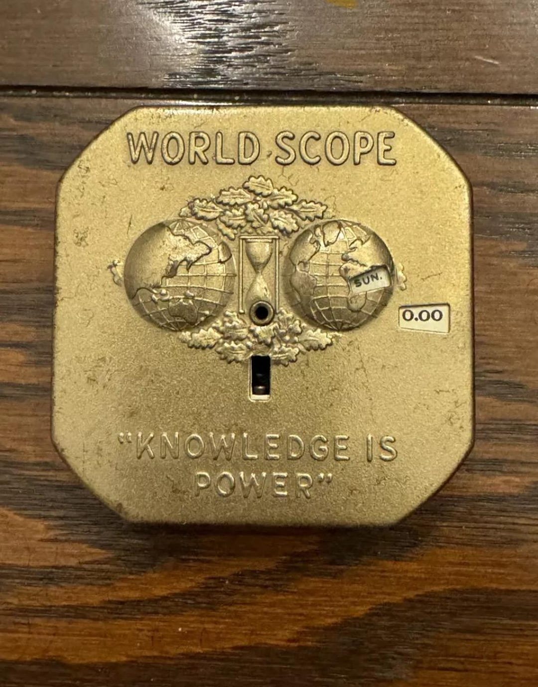 World Scope knowledge is Power Dime Bank - Etsy