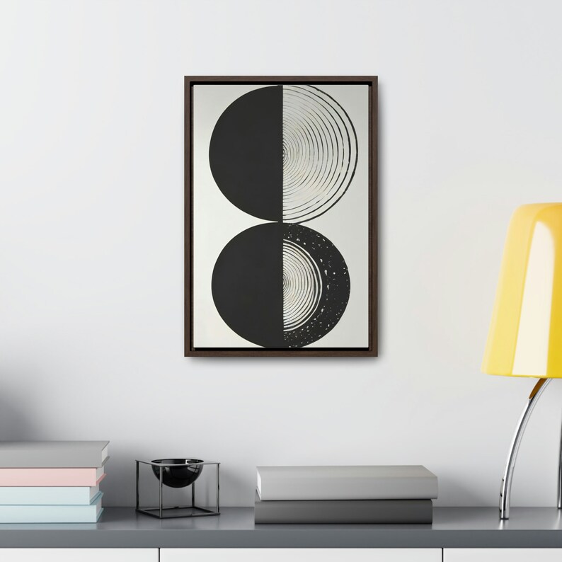 Framed Canvas Print: Two Abstract Circles Wall Art | Gallery Canvas ...