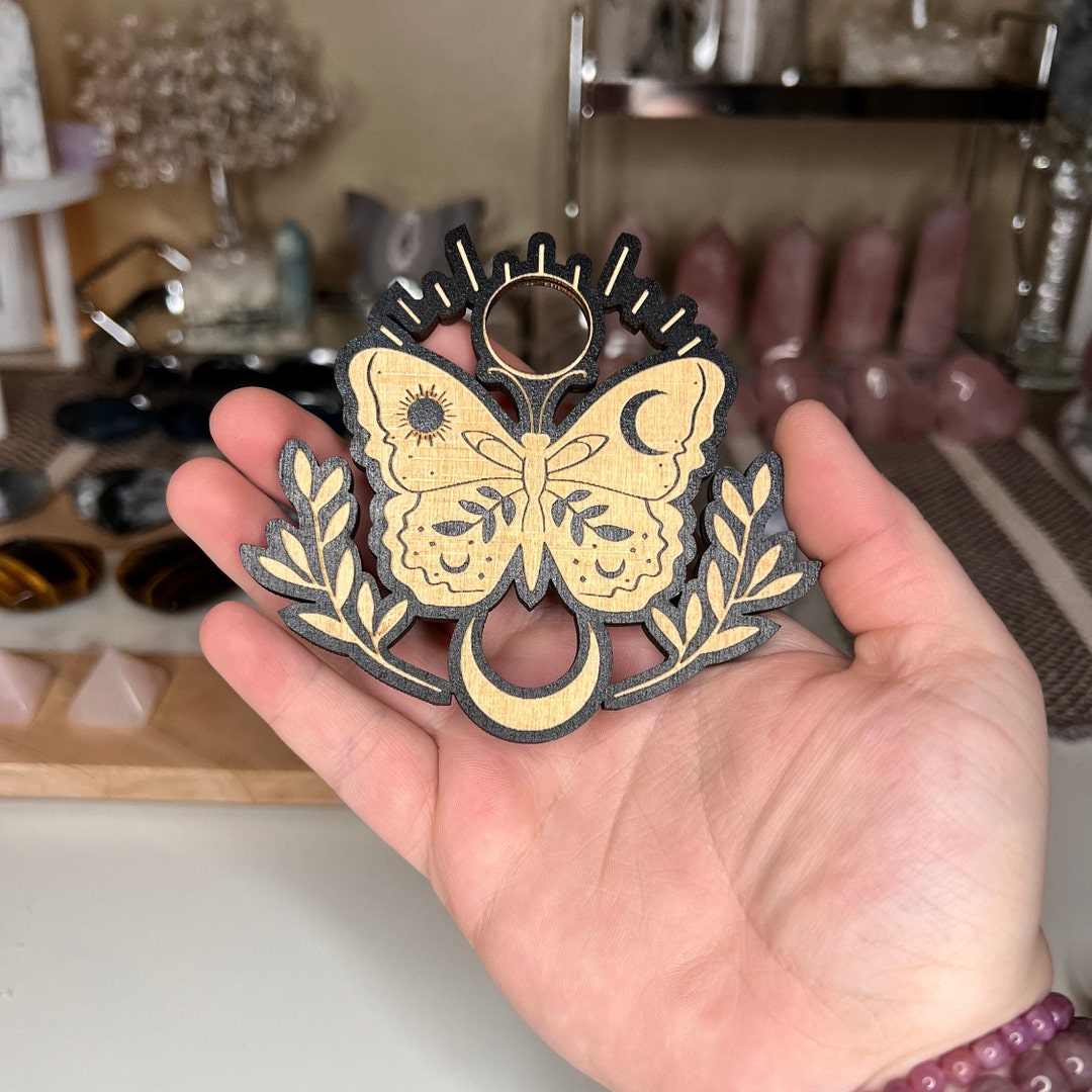 Wood Butterfly Sphere Stand - Etsy