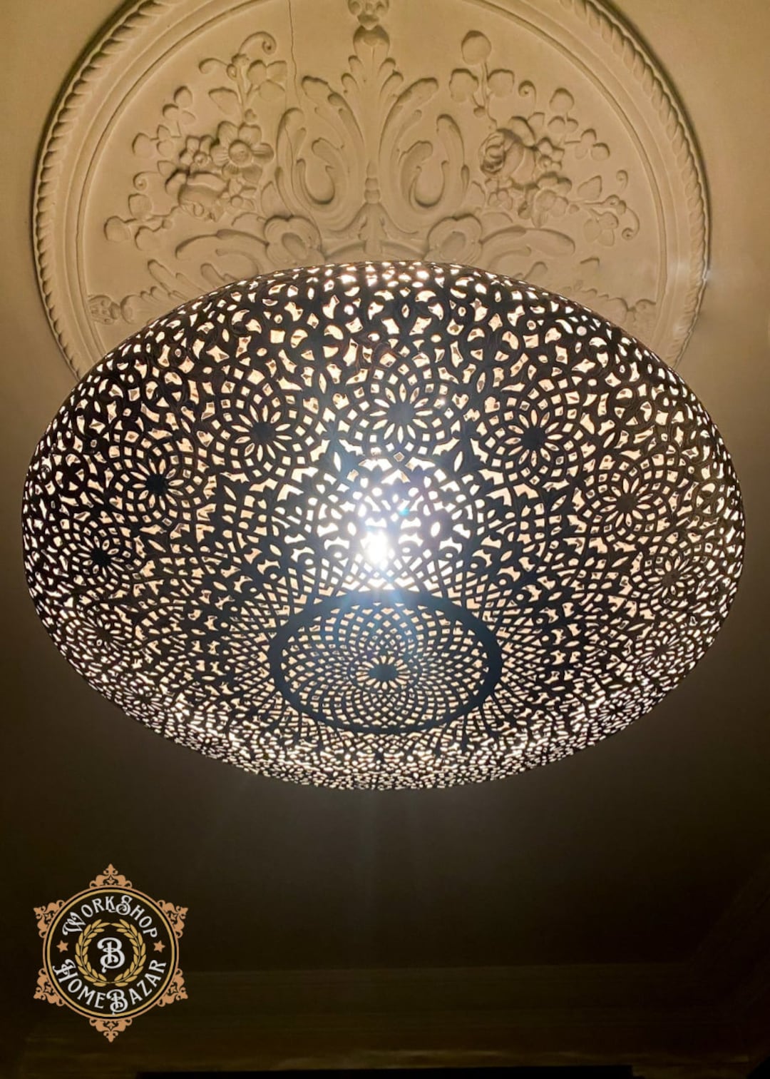 Bras Pendant Moroccan Brass Ceiling Lamp Moroccan Ceiling - Etsy