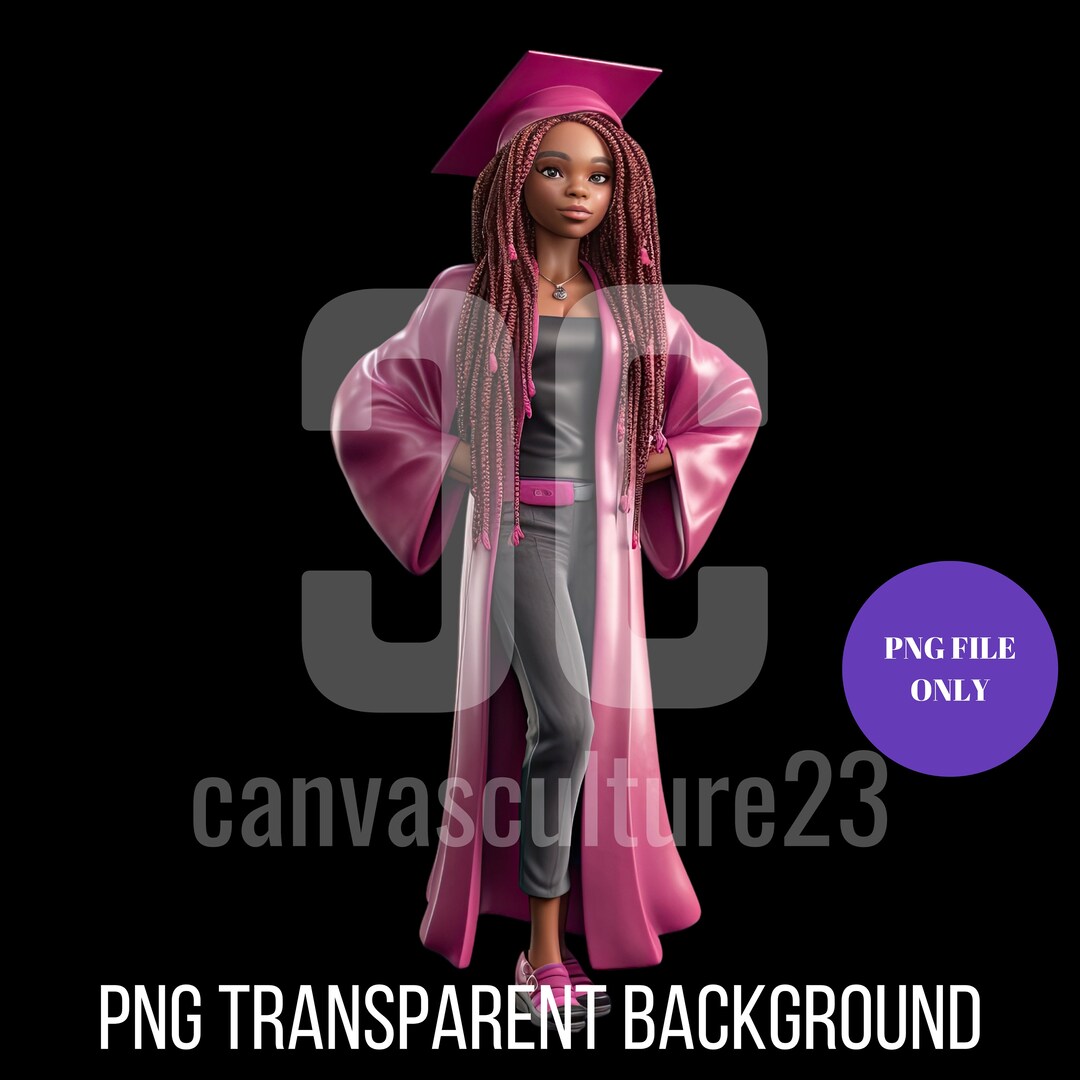 10 for 10 Savvy Chic Magenta Graduation Cap and Gown PNG Bundle 10 ...
