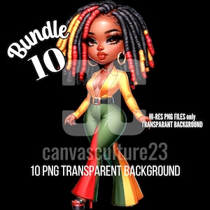 Black History & Juneteenth Tribute Curvy Chibi-style Black Woman ...
