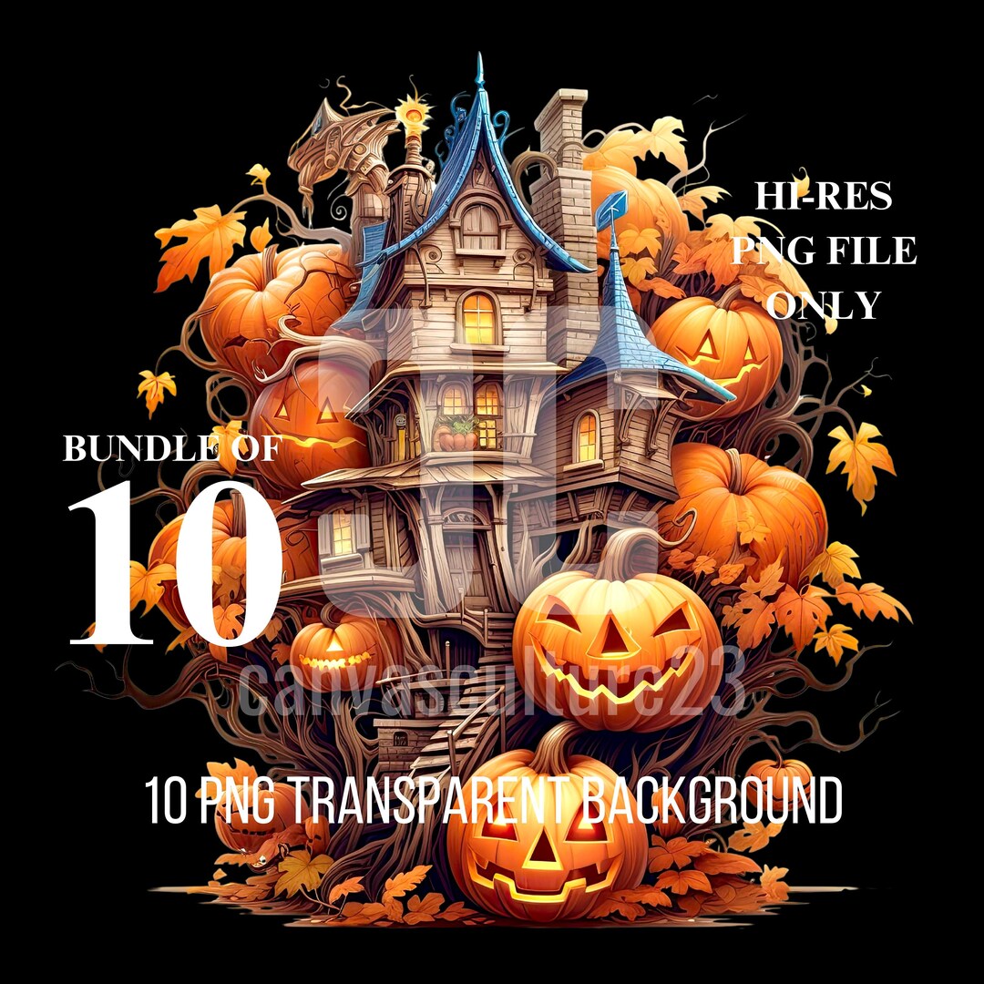 10 for 10 | Exclusive Spooky Halloween Bundle | 10 Unique PNG ...