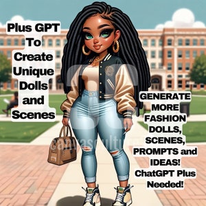 20 Curvy Chibi-style Woman PNG Bundle Video Tutorial Vibrant Sassy ...
