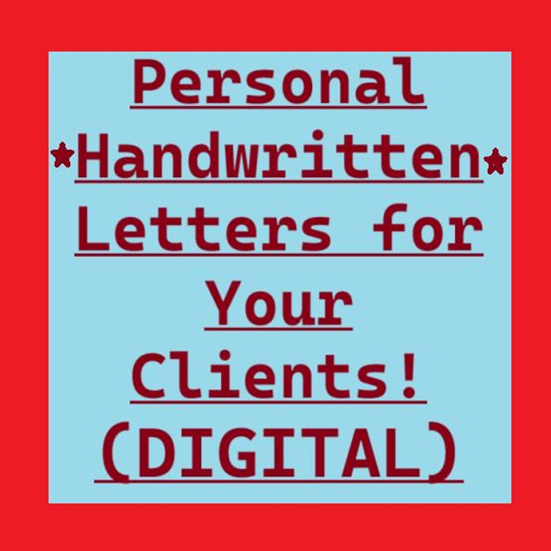 SAME DAY Digitized Handwritten Letters| Made From Scratch| Fast and ...
