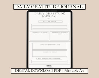 30 Day Pink Printable Gratitude Journal Digital Gratitude Journal Daily ...