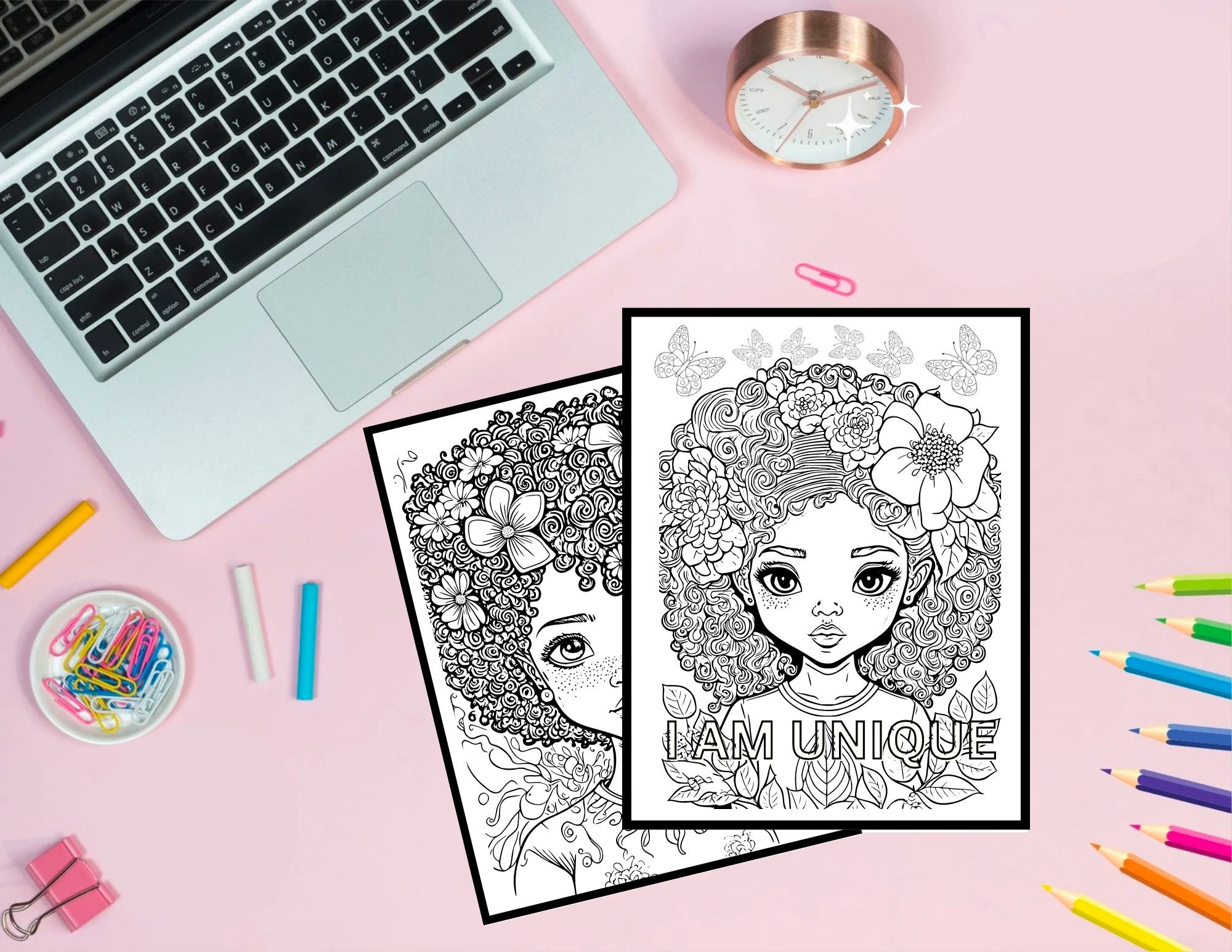 Affirmation Girls Coloring Pages digital Download - Etsy
